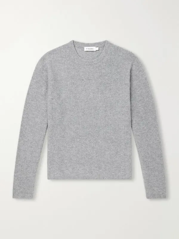 FRAME Waffle-knit Wool And Cashmere-blend Sweater