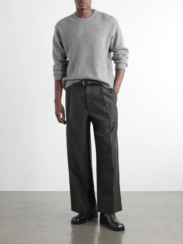FRAME Waffle-knit Wool And Cashmere-blend Sweater