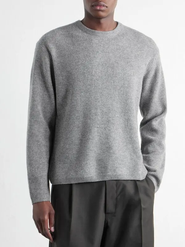 FRAME Waffle-knit Wool And Cashmere-blend Sweater