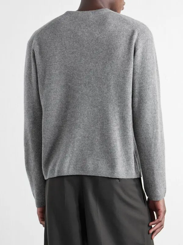 FRAME Waffle-knit Wool And Cashmere-blend Sweater