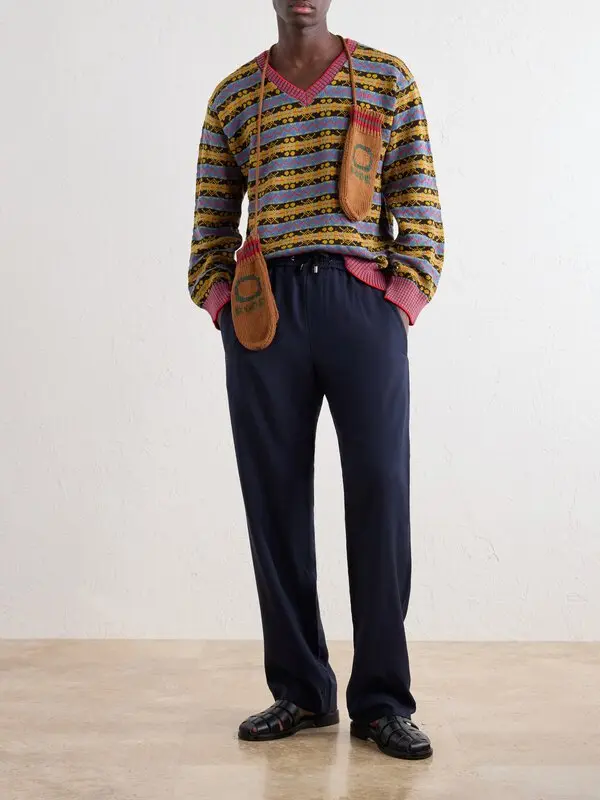 BODE Bracken Fair Isle Cotton-jacquard Sweater