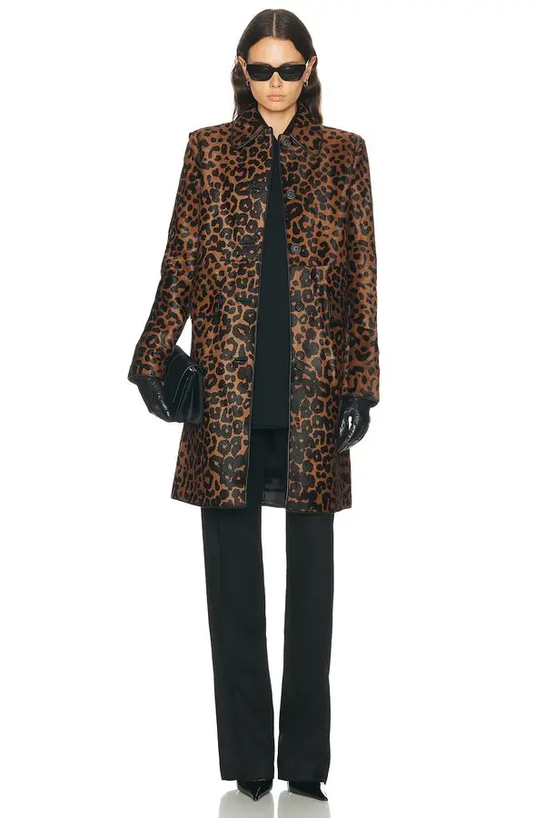 TOTEME Pony Hair Coat In Brown