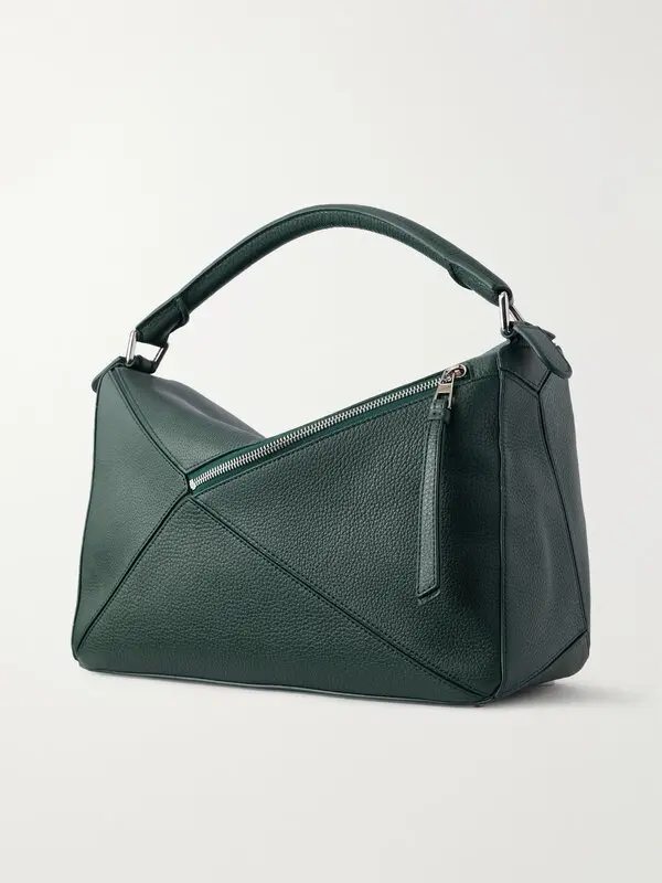 Loewe Puzzle Edge Large Logo-debossed Full-grain Leather Messenger Bag