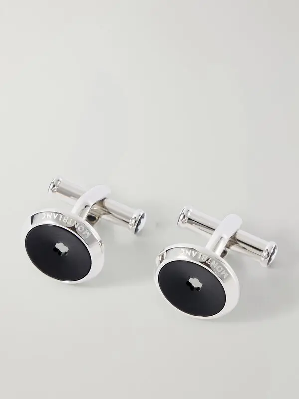 Montblanc Stainless Steel And Resin Cufflinks