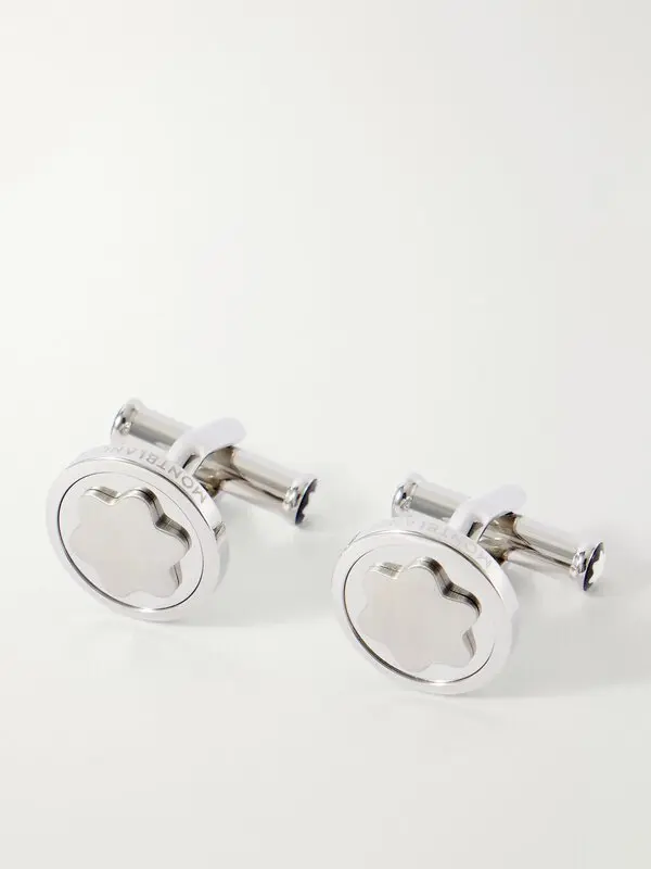 Montblanc Stainless Steel And Resin Cufflinks
