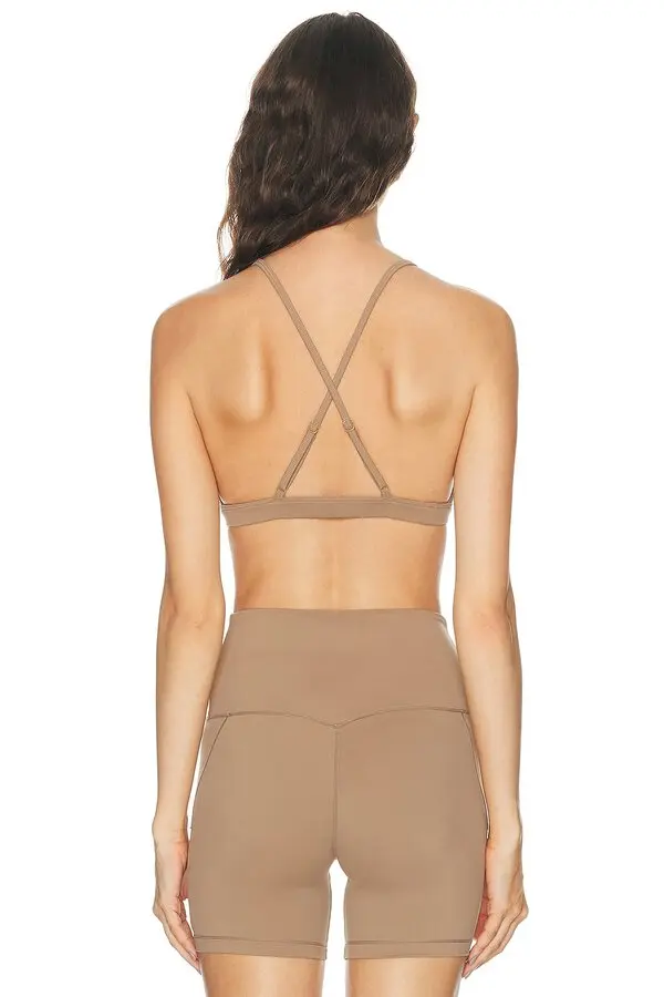 LDMA Contour Sport V Bralette In Brown