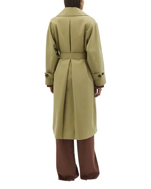 Another Tomorrow Double Face Trench Coat