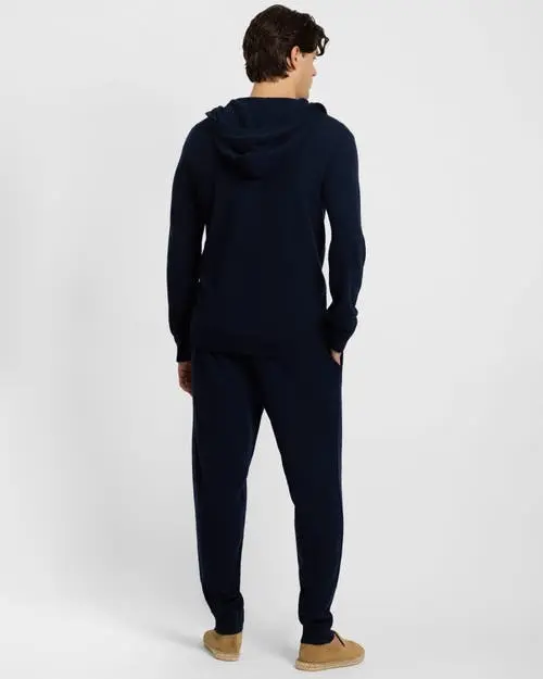Onia 100% Cashmere Hoodie Zip Up - Midnight