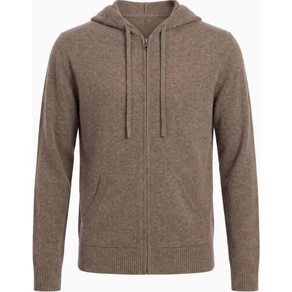 Onia 100% Cashmere Hoodie Zip Up - Timber