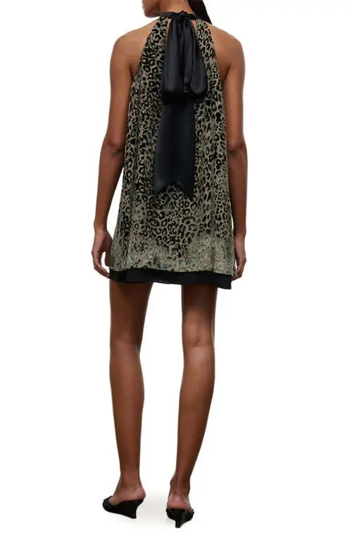 Staud Amie Velvet Halter Dress