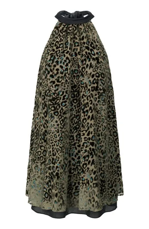 Staud Amie Velvet Halter Dress