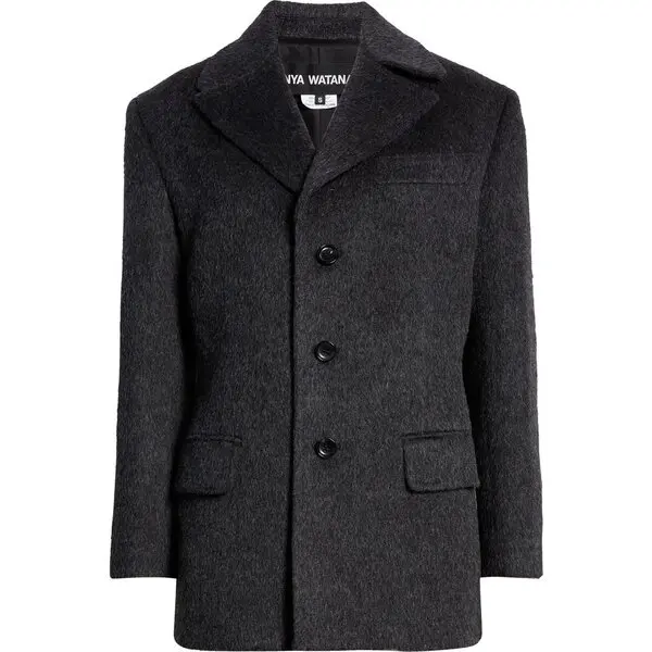 Junya Watanabe Shaggy Mohair & Wool Blend Coat