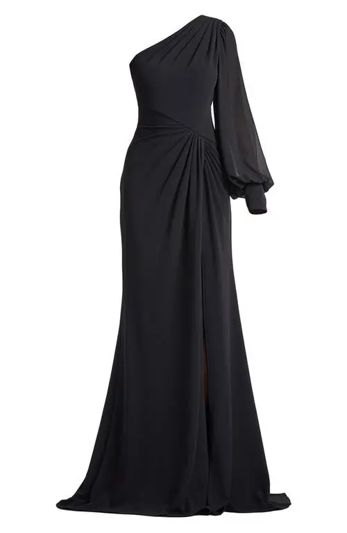 Tadashi Shoji Ophira Draped One-shoulder Gown