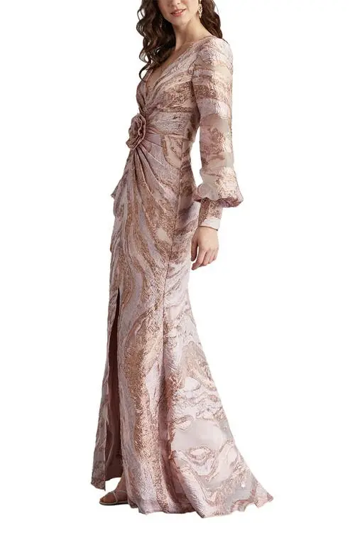 Tadashi Shoji Roselle Gilded Gown