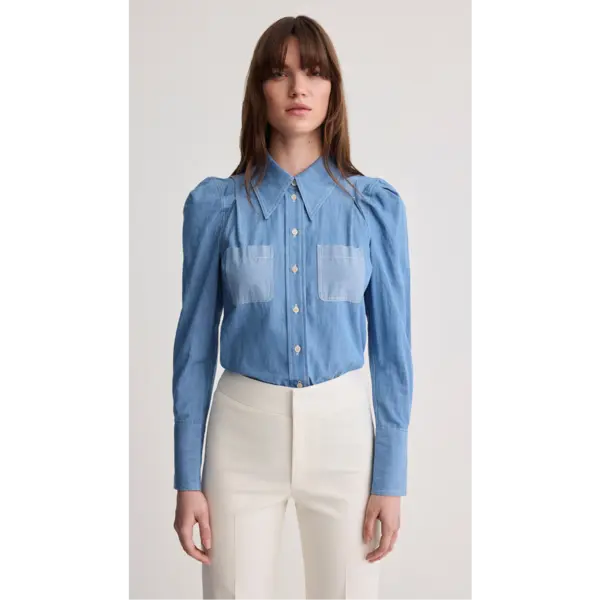 Smythe Box Pleat Tonal Pocket Shirt