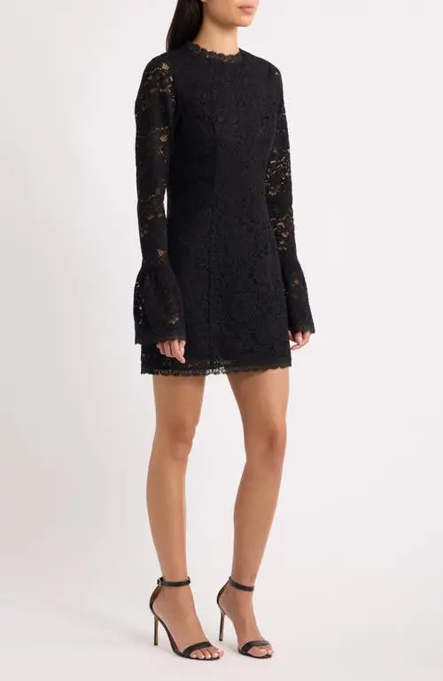 Line & Dot Rena Lace Minidress With Bell Sleeves