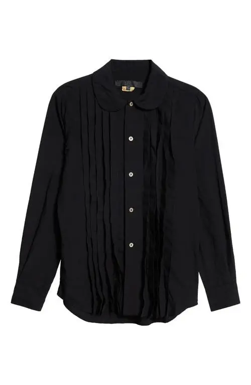 Comme Des Garçons Pintuck Long Sleeve Button-up Shirt