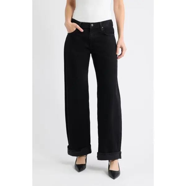 FRAME The Cuffed Low Bow Barrel Jeans