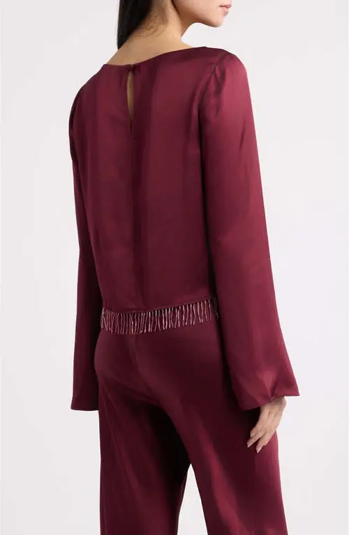 Hill House Home The Eliza Fringe Satin Top