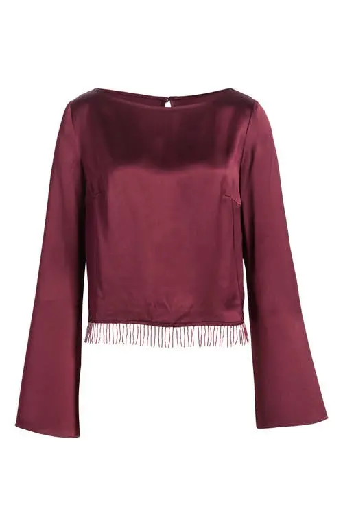 Hill House Home The Eliza Fringe Satin Top