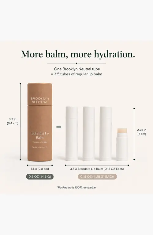 BROOKLYN NEUTRAL Oversized Warm Vanilla Lip Balm