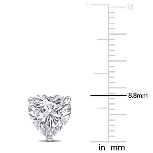 JULIANNA B. Lab-created White Sapphire Heart Stud Earrings
