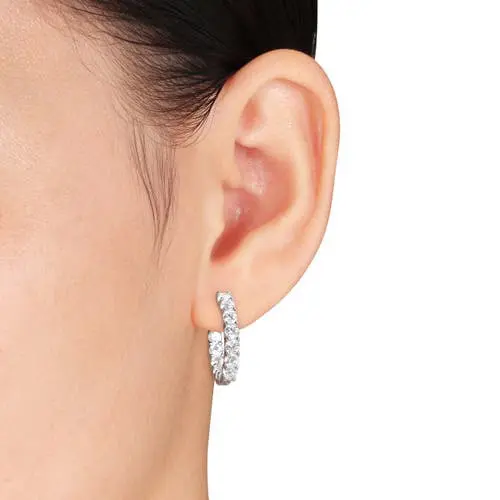 JULIANNA B. Lab-created Sapphire Inside Outside Hoop Earrings