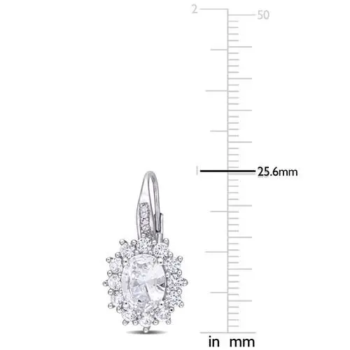 JULIANNA B. Created White Sapphire & Diamond Halo Drop Earrings