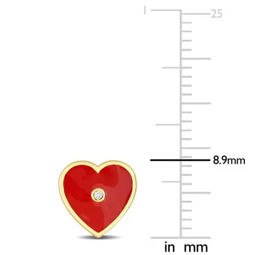 JULIANNA B. Lab-created White Sapphire Heart Earrings