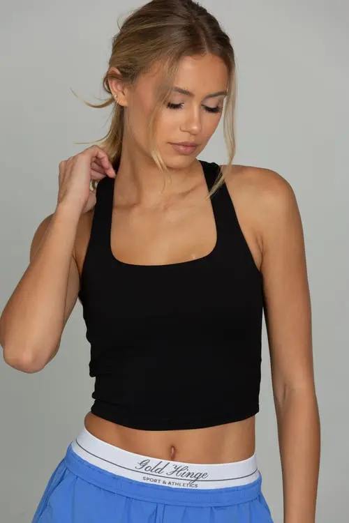 GOLD HINGE Criss Cross Back Yoga Tank
