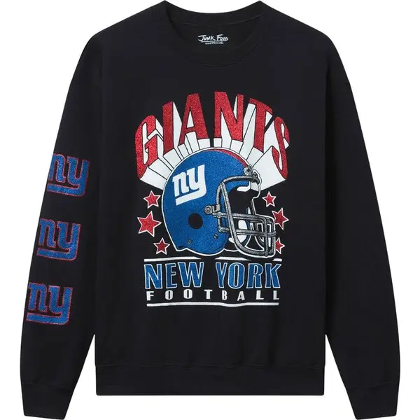 Junk Food New York Giants Glitter Graphic Sweatshirt - Black