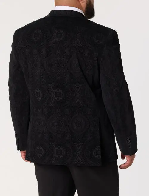 TALLIA Big & Tall Paisley Velvet Sport Coat