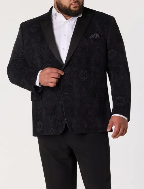TALLIA Big & Tall Paisley Velvet Sport Coat