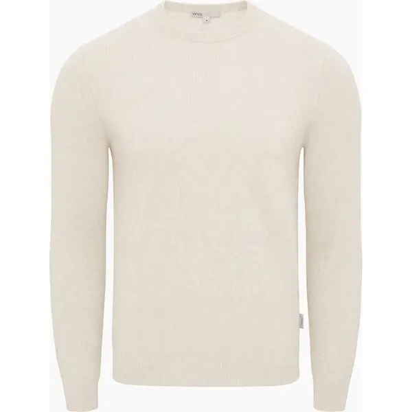 Onia 100% Cashmere Crewneck - Egret