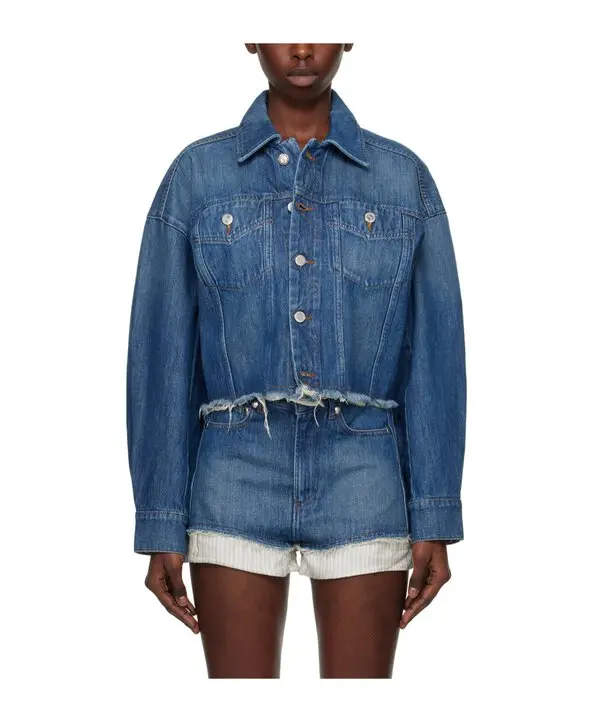 A.p.c. Sainters Cropped Denim Jacket