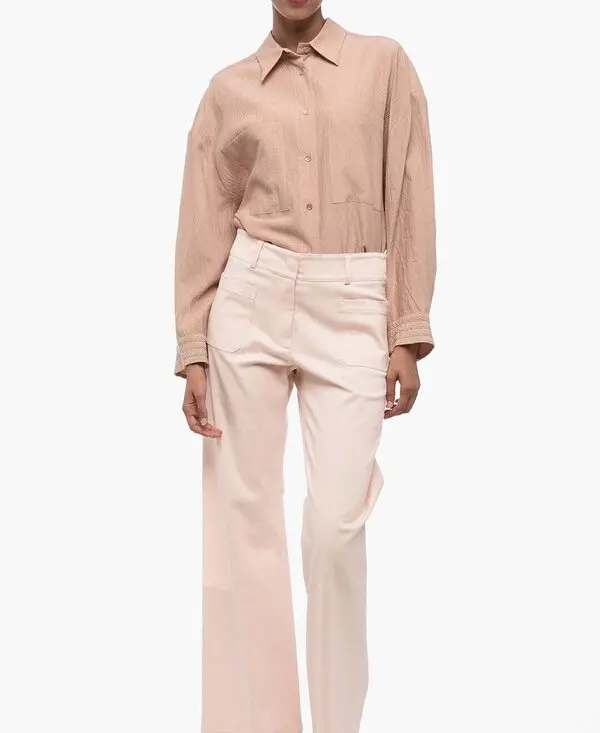 QL2 QUELLEDUE Wide-leg Patch-pocket Trousers