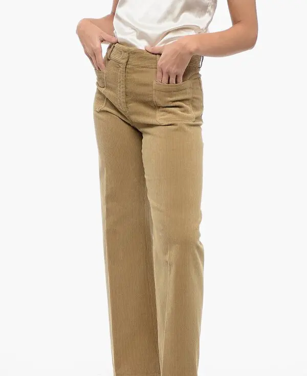 QL2 QUELLEDUE Patch-pocket Corduroy Trousers