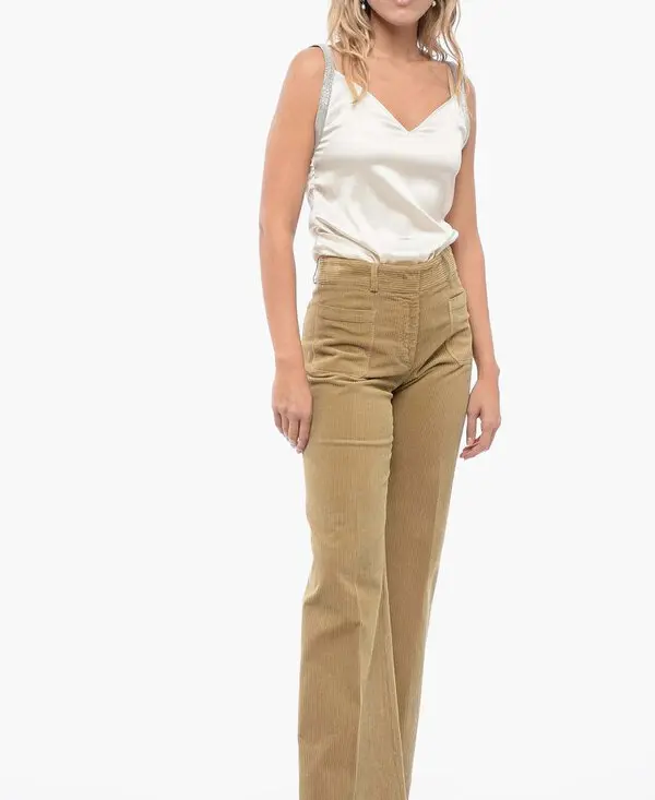 QL2 QUELLEDUE Patch-pocket Corduroy Trousers