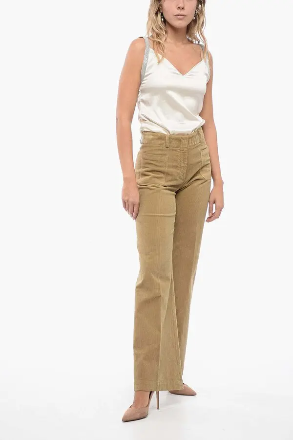 QL2 QUELLEDUE Patch-pocket Corduroy Trousers