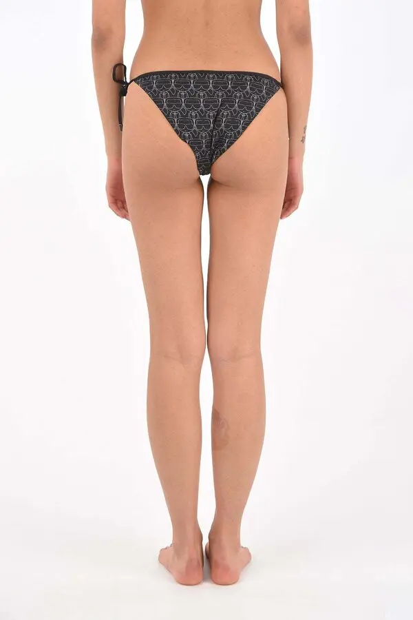 Karl Lagerfeld Printed Bikini Briefs With Side Ties