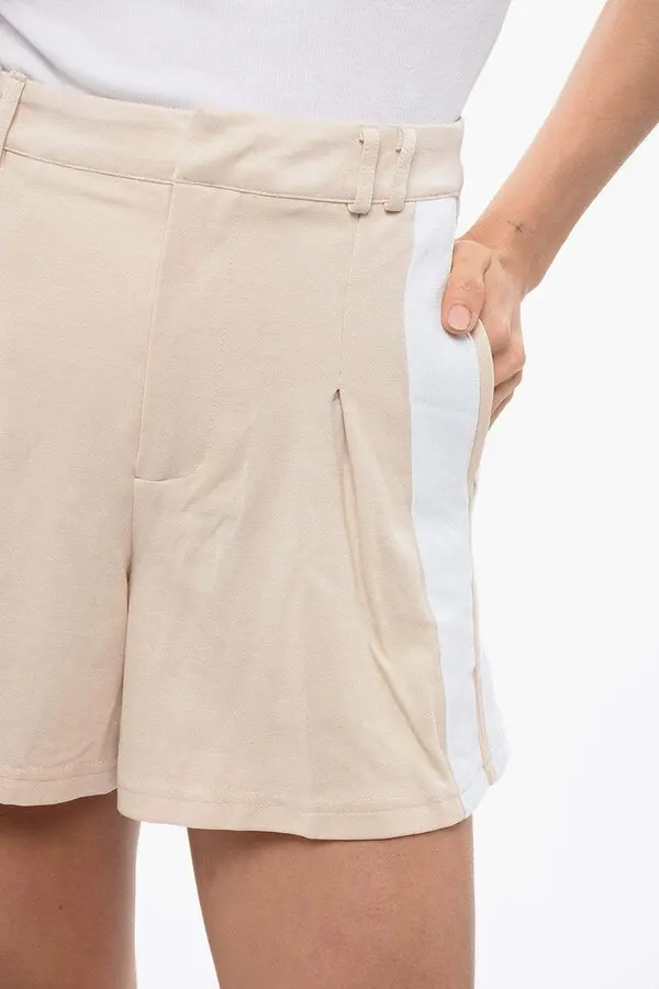 John Richmond Side-stripe Pleated Shorts