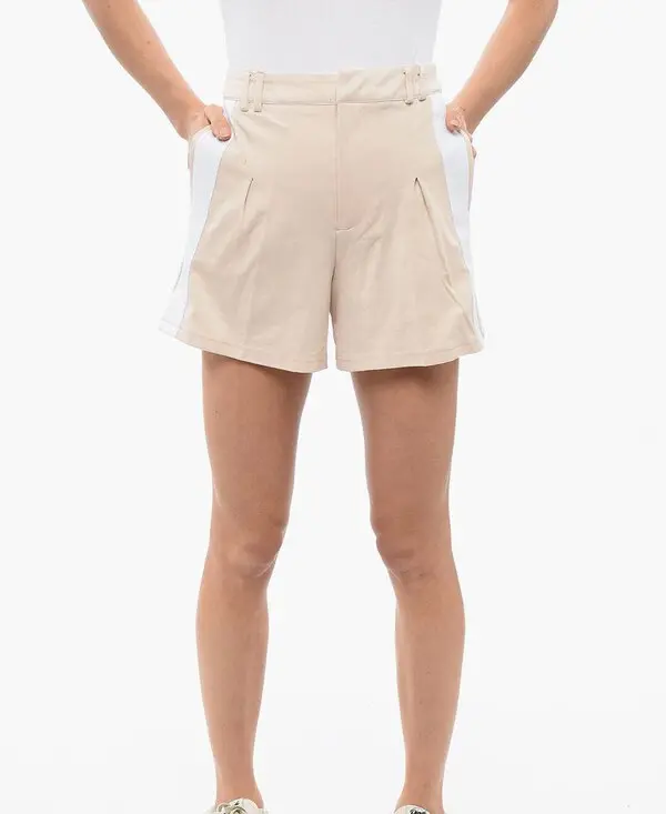 John Richmond Side-stripe Pleated Shorts