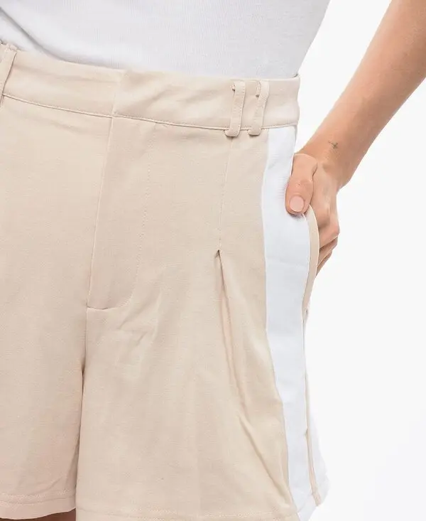 John Richmond Side-stripe Pleated Shorts