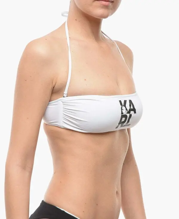 Karl Lagerfeld Logo-print Bikini Top