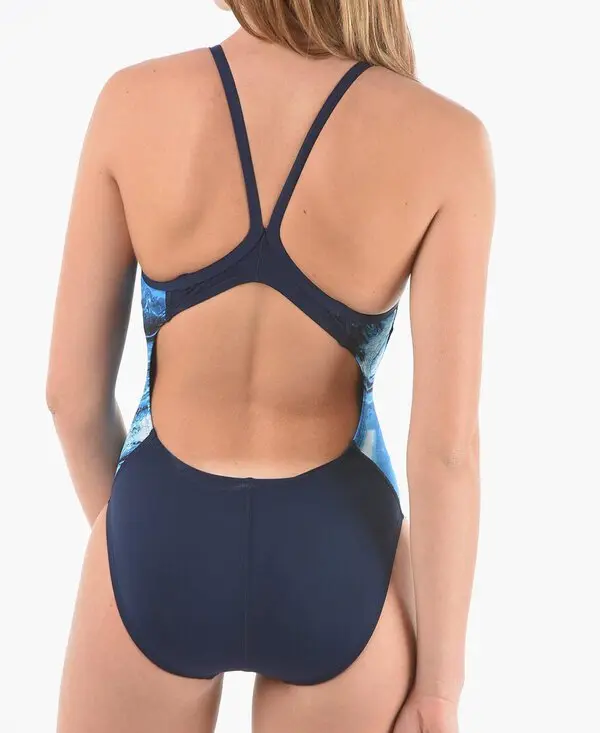 Nike Racerback One-piece Swimsuit With Patterned Side Detail