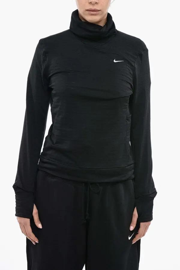 Nike Running Turtleneck Top - Black