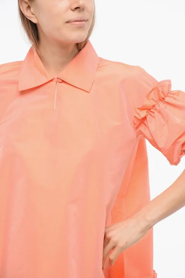 VIKTOR  ROLF Ruffle-trim Short-puff Sleeve Minidress
