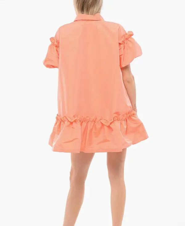 VIKTOR  ROLF Ruffle-trim Short-puff Sleeve Minidress