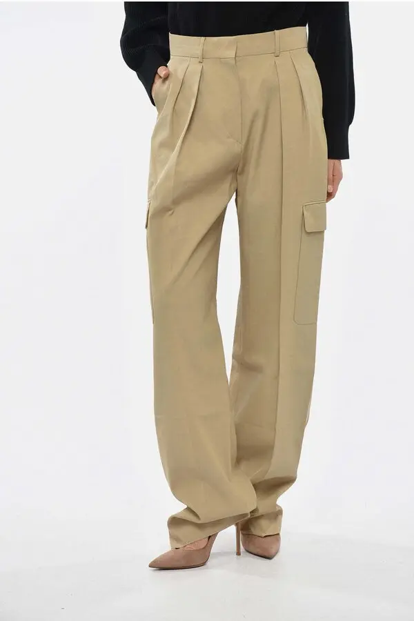Max Mara Jacopo Double-pleated Cargo Trousers - Beige