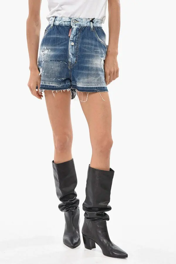 Dsquared2 High-rise Distressed Shorts
